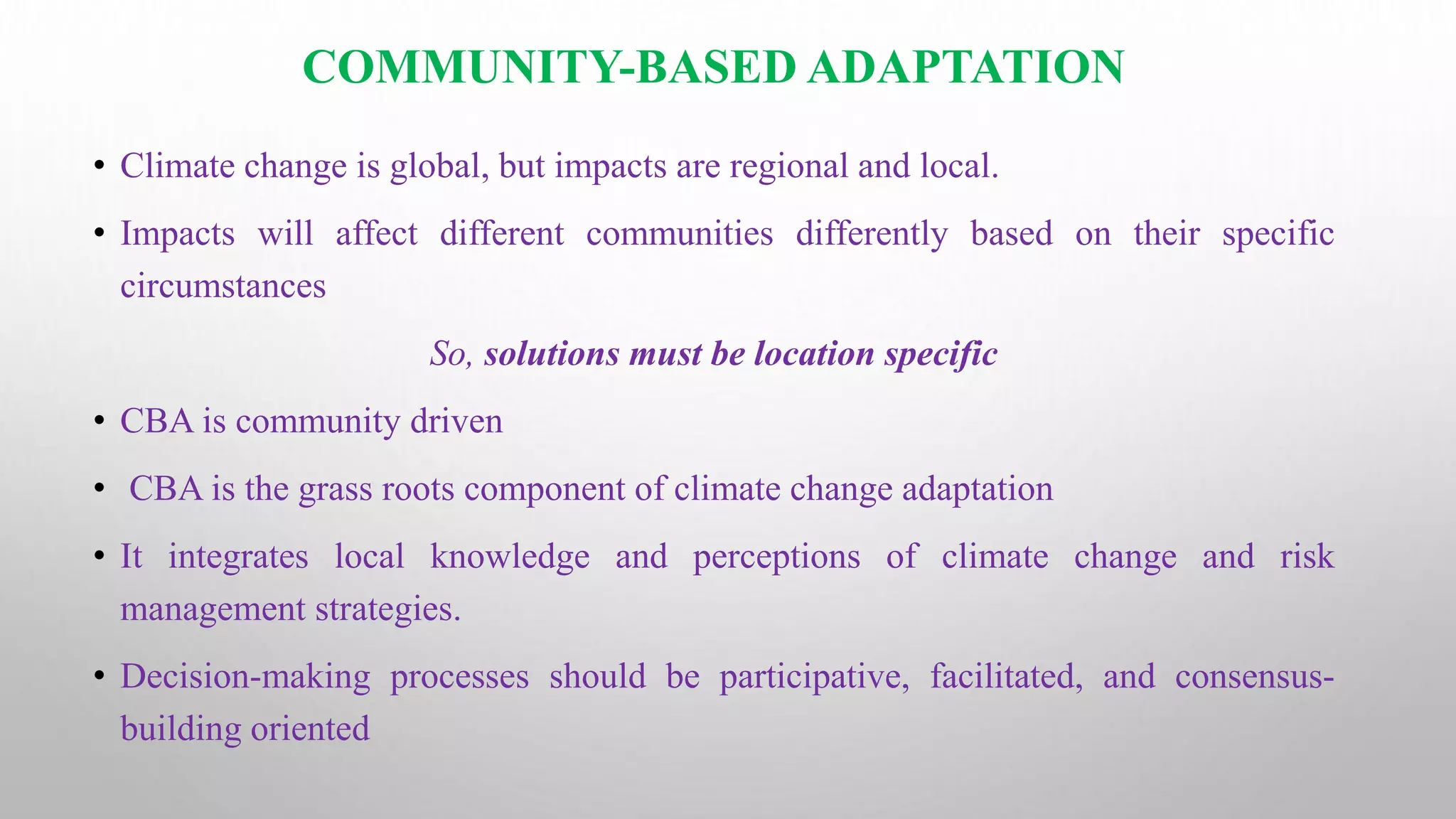 Community climate change adaptation | PPTX | Agriculture | Industries