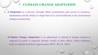 Community climate change adaptation | PPTX
