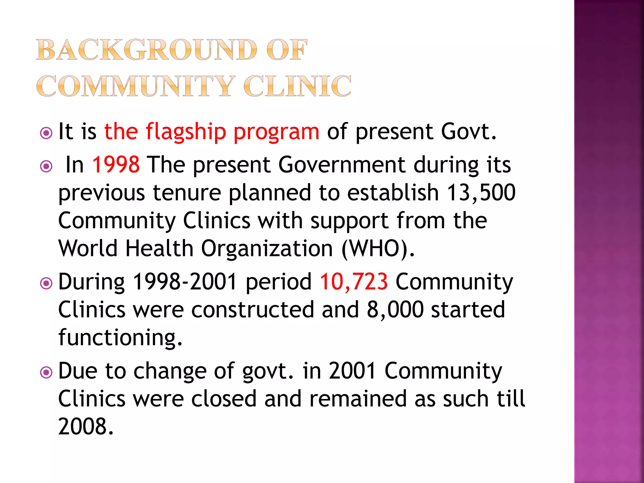 Community clinics of Bangladesh | PPTX