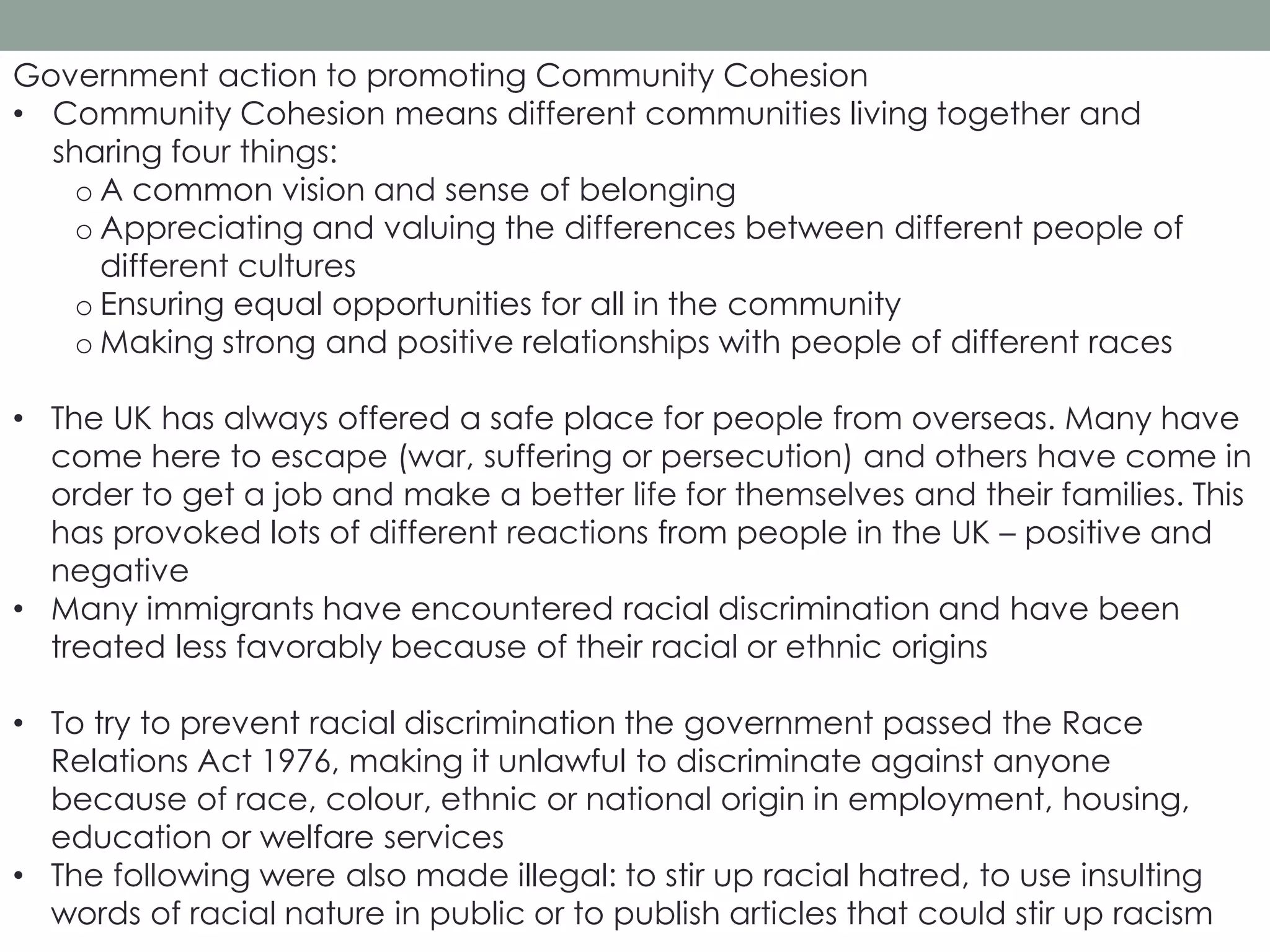 Community cohesion- Revision | PPTX