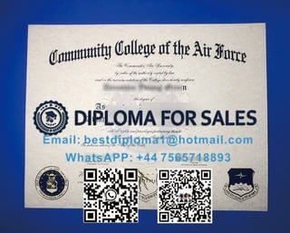 Order Fake CCAF Diploma, Community College of the Air Force Diploma | PPT