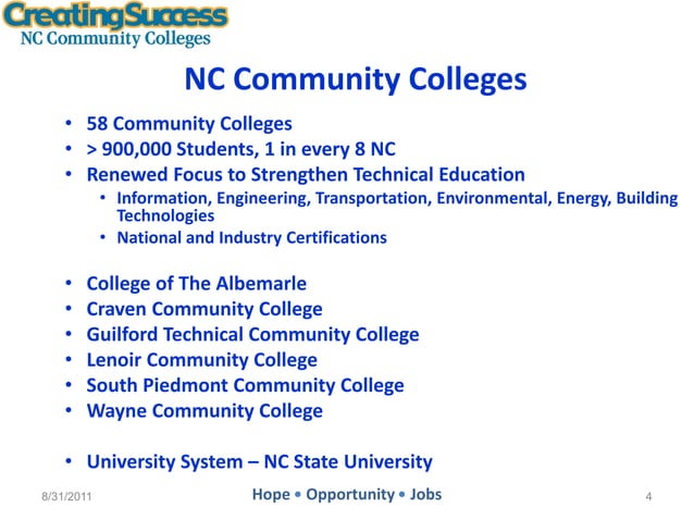 North Carolina Community College System | PPT