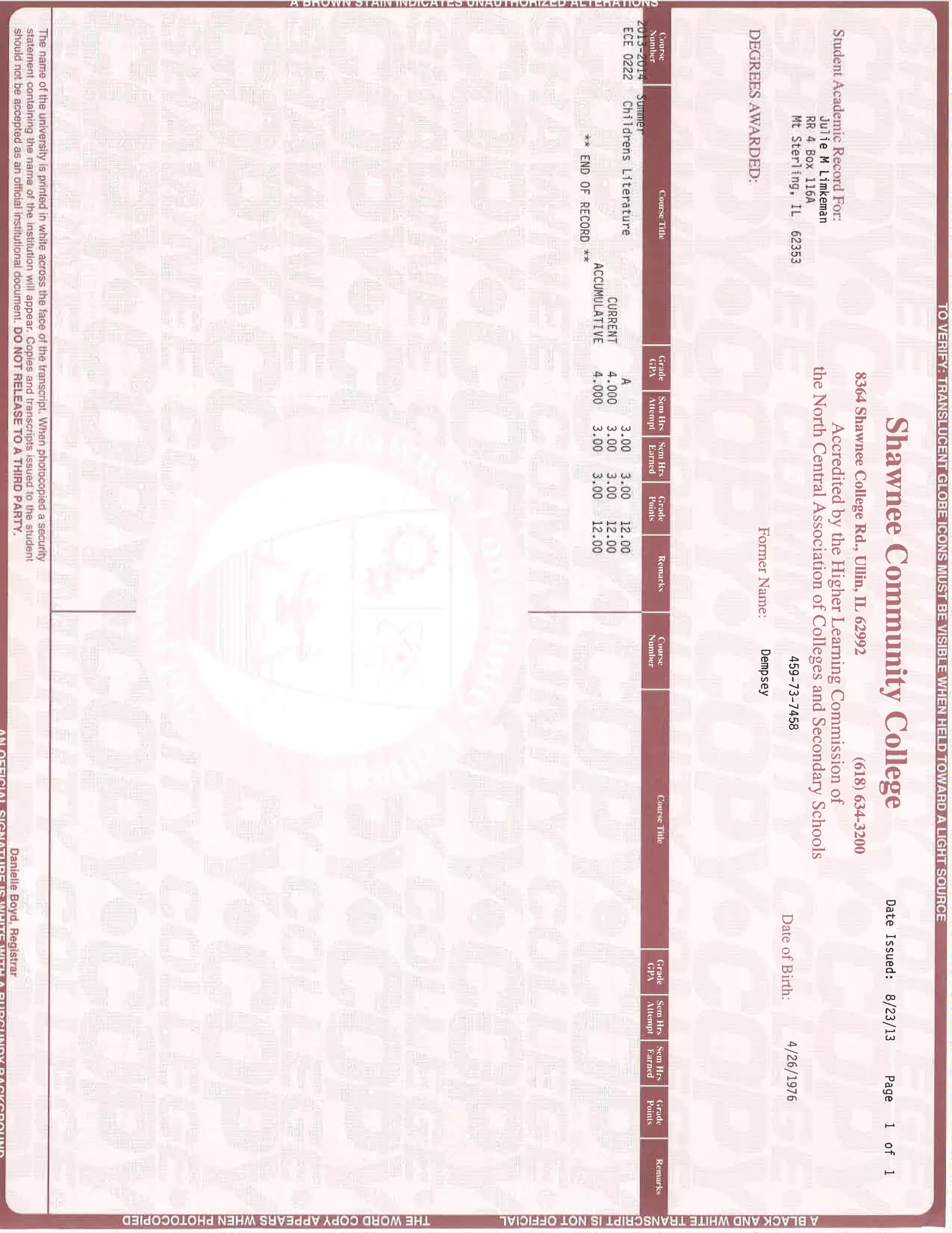 Community college transcripts | PDF | Daycare and Pre-School | Parenting