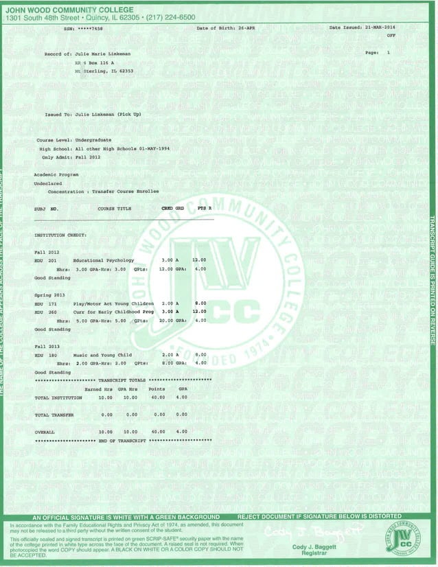 Community college transcripts | PDF | Daycare and Pre-School | Parenting