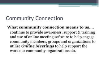 Community connection | PPTX