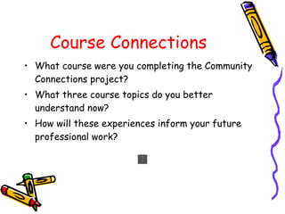 Community connections power point | PPT