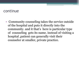 Community counseling | PPTX