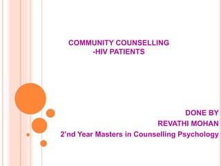 Community counselling | PPTX