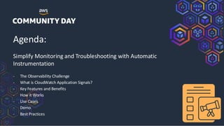 Application Monitoring with Amazon CloudWatch Application Signals | PDF