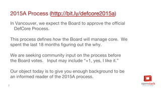 Community DefCore Presentation | PDF