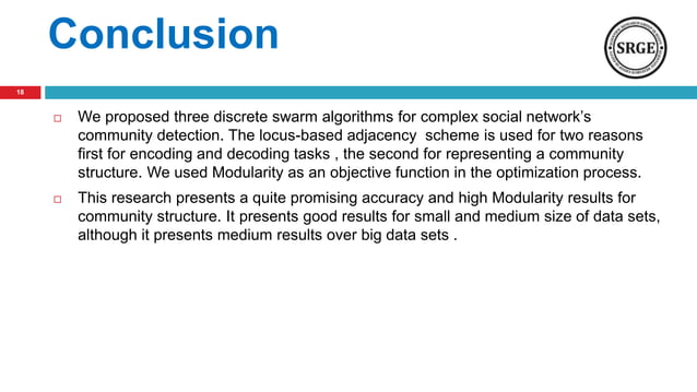 Community Detection In Complex Social Networks Ppt
