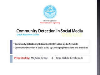 Community detection in social media | PDF