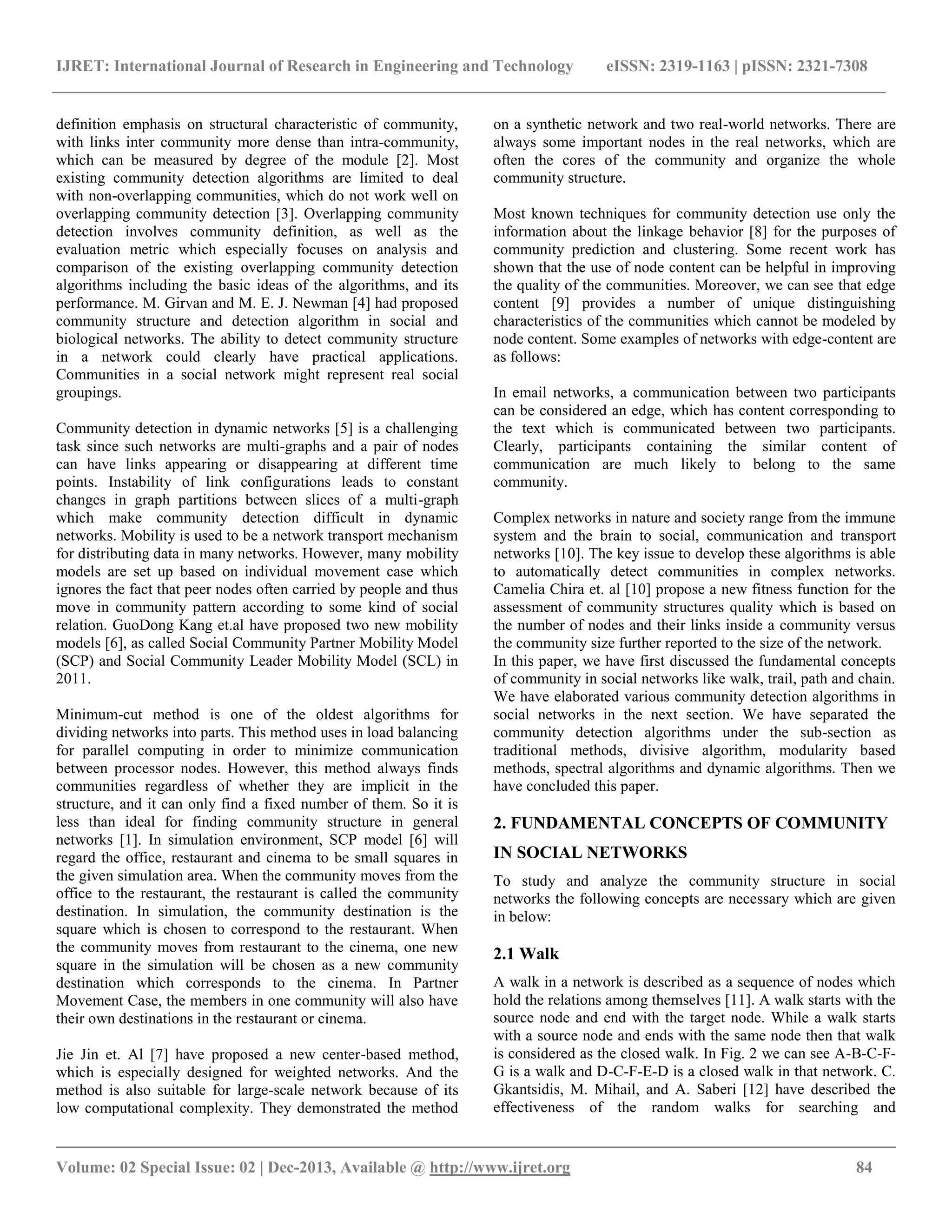 Community Detection In Social Networks An Overview Pdf Social