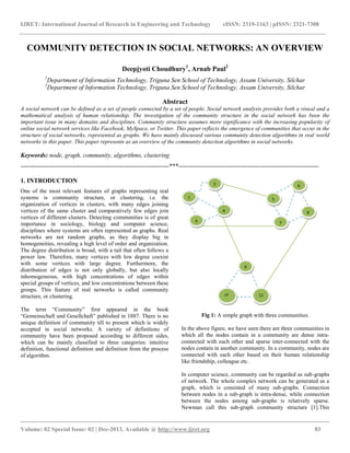 Community detection in social networks an overview | PDF | Social ...