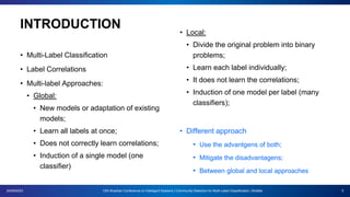 Community Detection Method for Multi-Label Classification | PPT