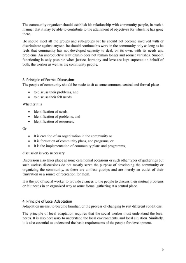 Community development concept and principles-imran ahmad sajid | PDF