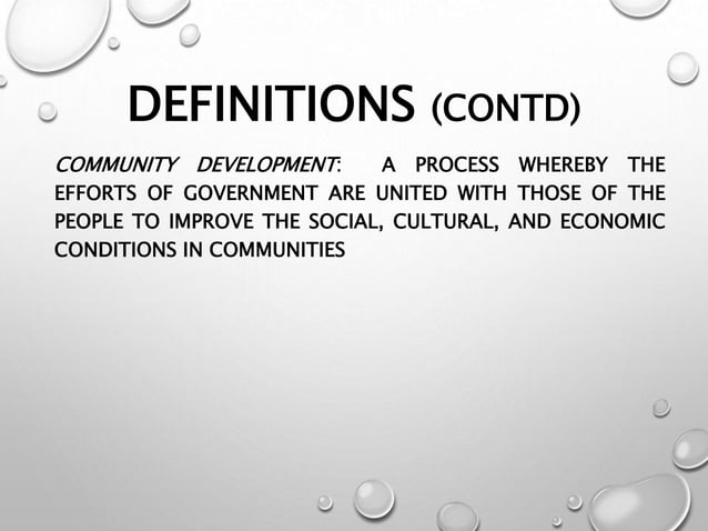 Community development 1 | PPT