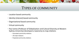 Community development and tourism | PPTX