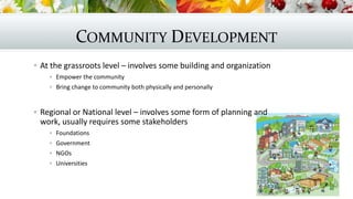 Community development and tourism | PPTX