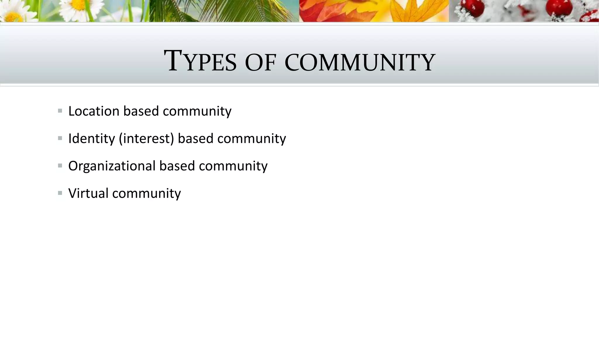 Community development and tourism | PPTX