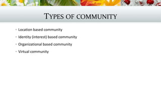 Community development and tourism | PPTX