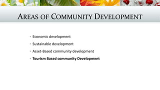 Community development and tourism | PPTX