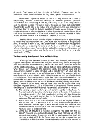 Community Development Banks (Instituto Palmas Methodogy) | PDF | Non ...