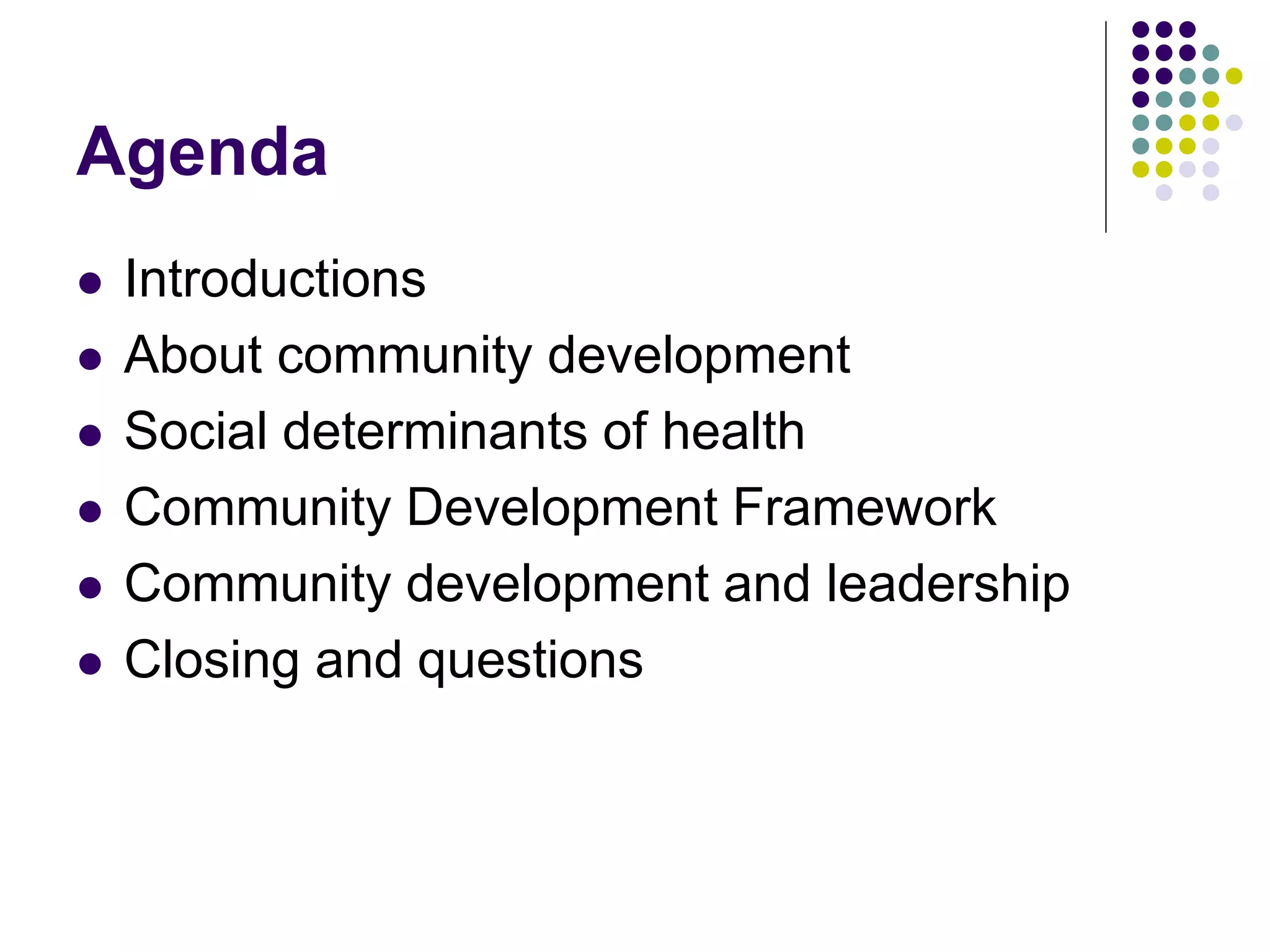 Community Development - Building a Healthy Community - by Abid Jan | PPT