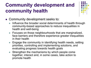 Community Development - Building a Healthy Community - by Abid Jan | PPT
