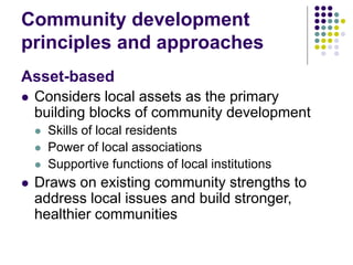 Community Development - Building a Healthy Community - by Abid Jan | PPT