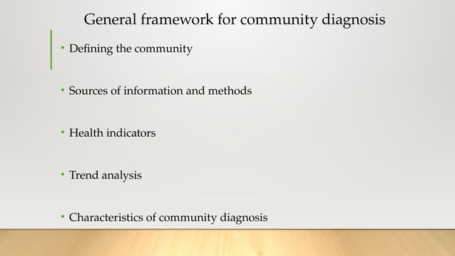 Community Diagnosis -framework, types, steps | PPTX