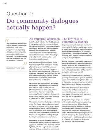 Community dialogues for healthy children: encouraging communities to ...