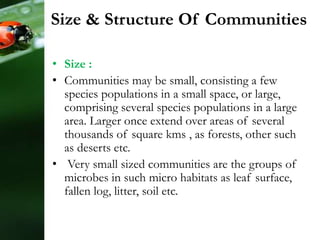 Community Examples Ecology