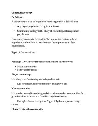 Community ecology | DOCX