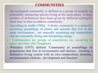 Community Examples Ecology