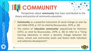 Community Education by Camposagrado, A.E., Lim, M.C. and Medina, A.M. | PDF