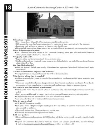 Community Education Brochure Fall 2019 | PDF