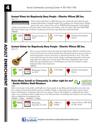 Community Education Brochure Fall 2019 | PDF