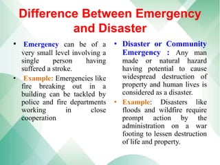 Community emergiencies: Role of Nurses in current management | PPTX