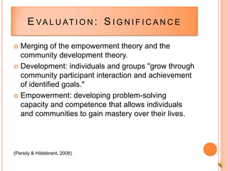 Community Empowerment Theory Presentation | PPTX