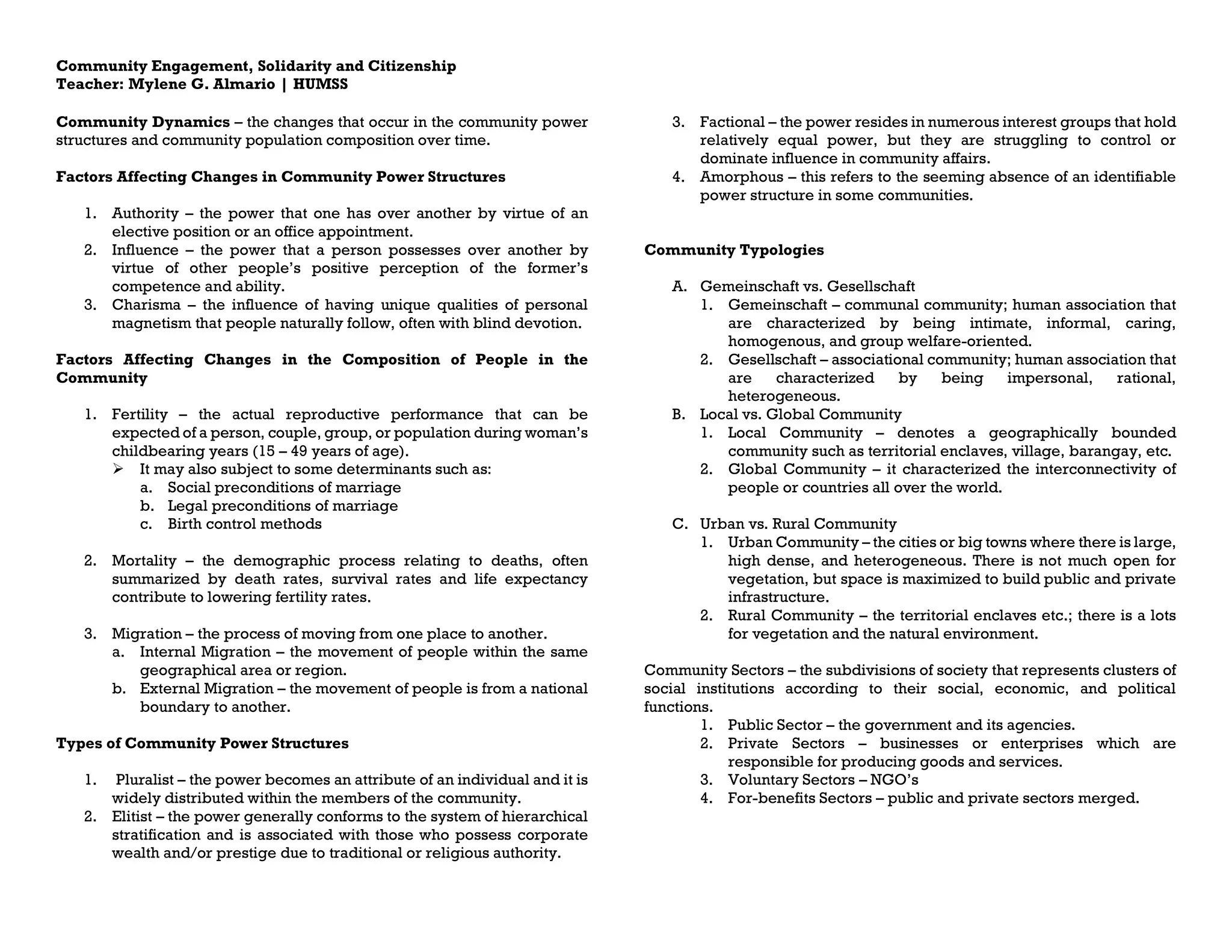 Community Engagement, Solidarity and Citizenship | PDF