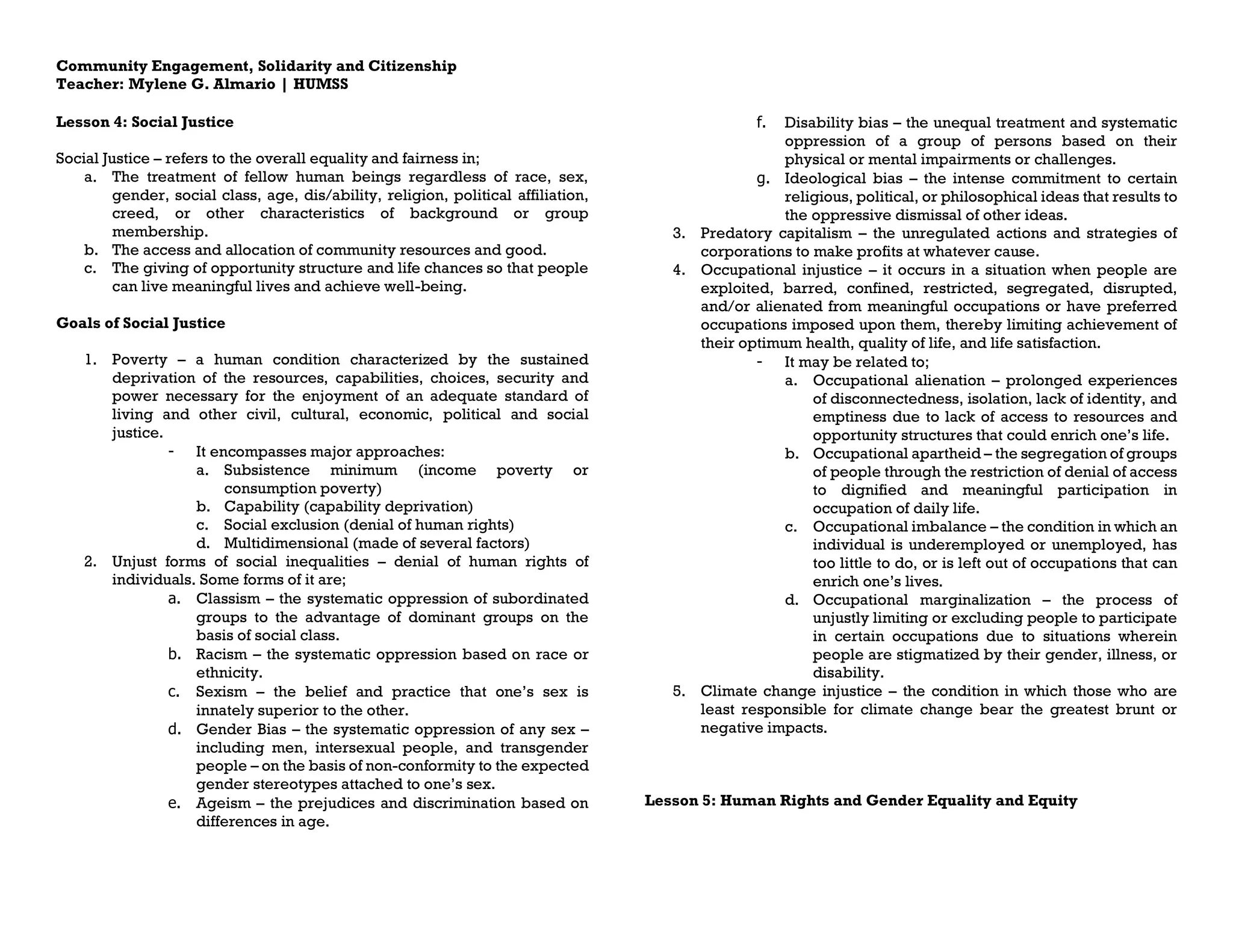 Community Engagement, Solidarity and Citizenship | PDF