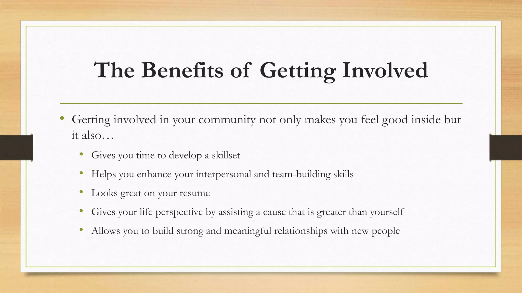 Community Engagement & Volunteerism PowerPoint | PPTX