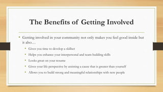Community Engagement & Volunteerism PowerPoint | PPTX