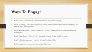 Community Engagement & Volunteerism PowerPoint | PPTX