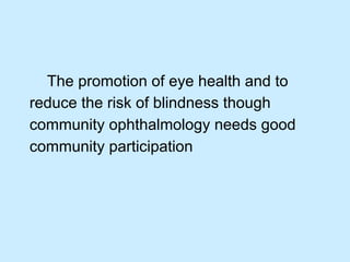 COMMUNITY EYE CARE, Community optometry. | PDF