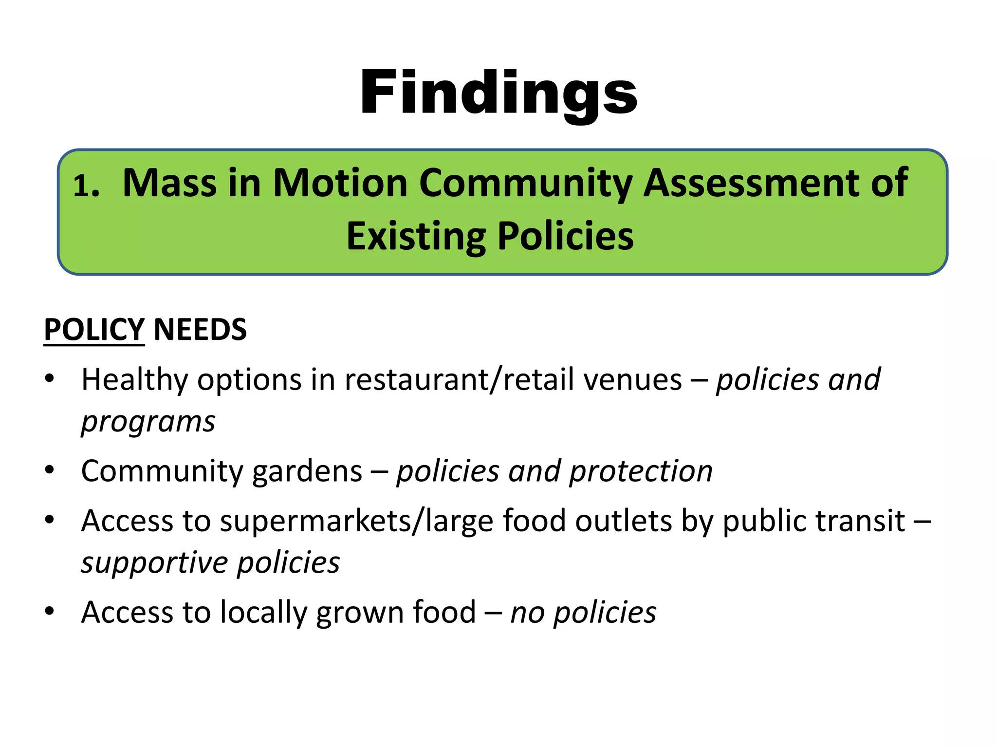 Community Food Assessment: A Piece by Piece Approach | PPTX
