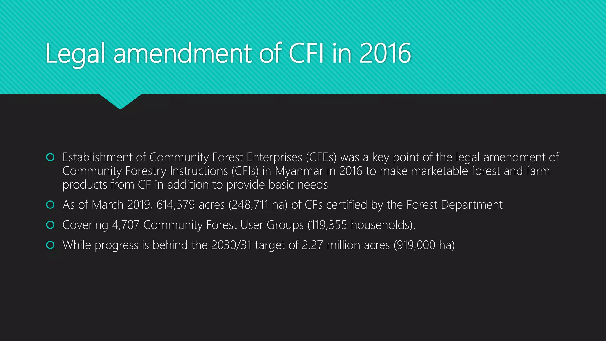 Community Forest Enterprise in Myanmar. | PPTX
