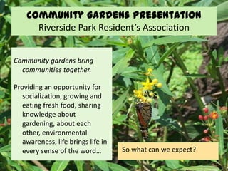 Community Gardens Presentation 8.31.2010