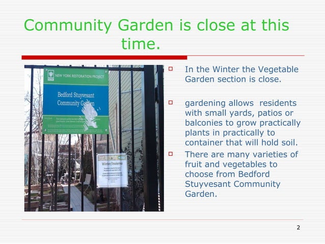 Community gardens project | PPT